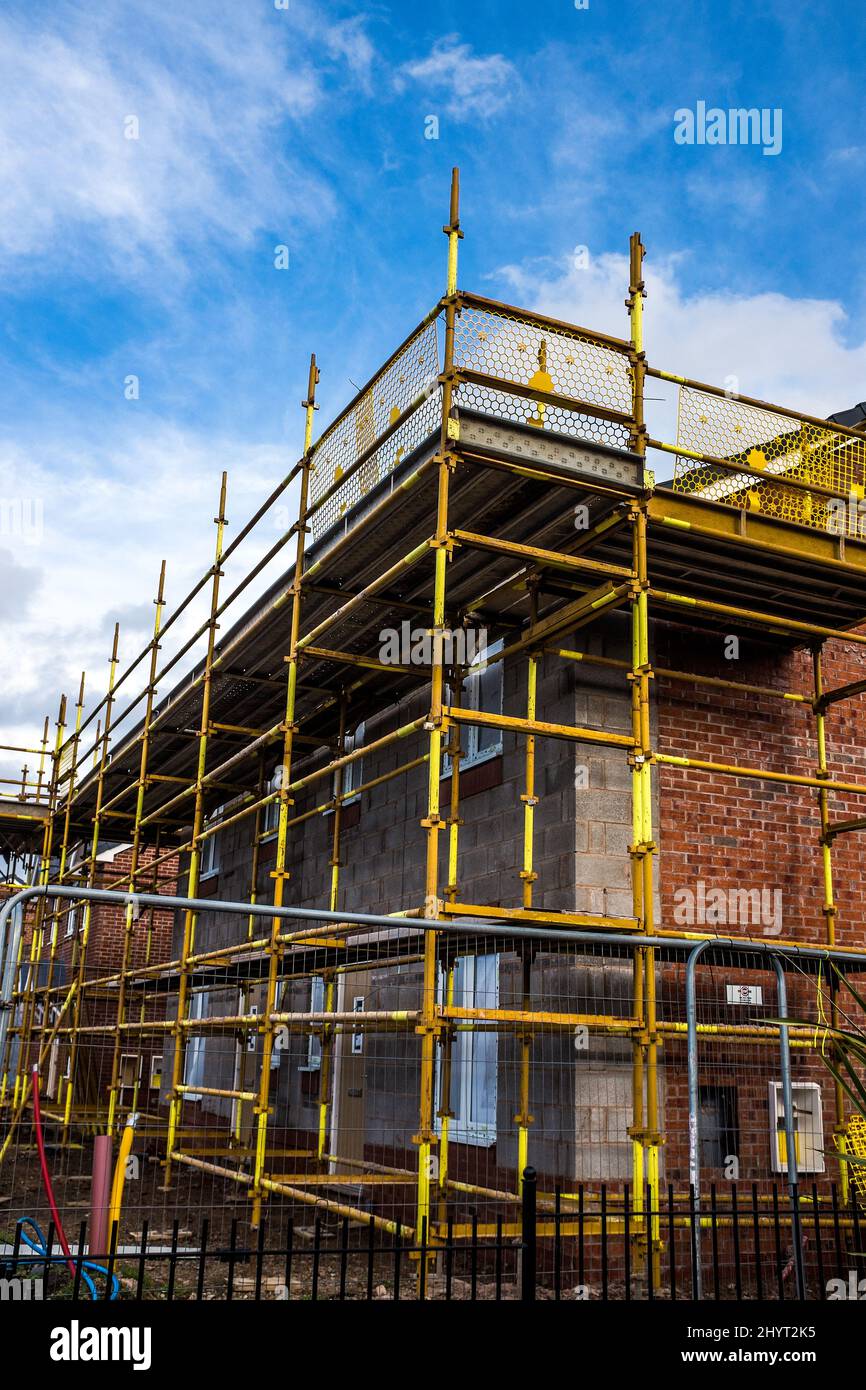 Houses being built on a brownfield site at Southport, UK Stock Photo ...