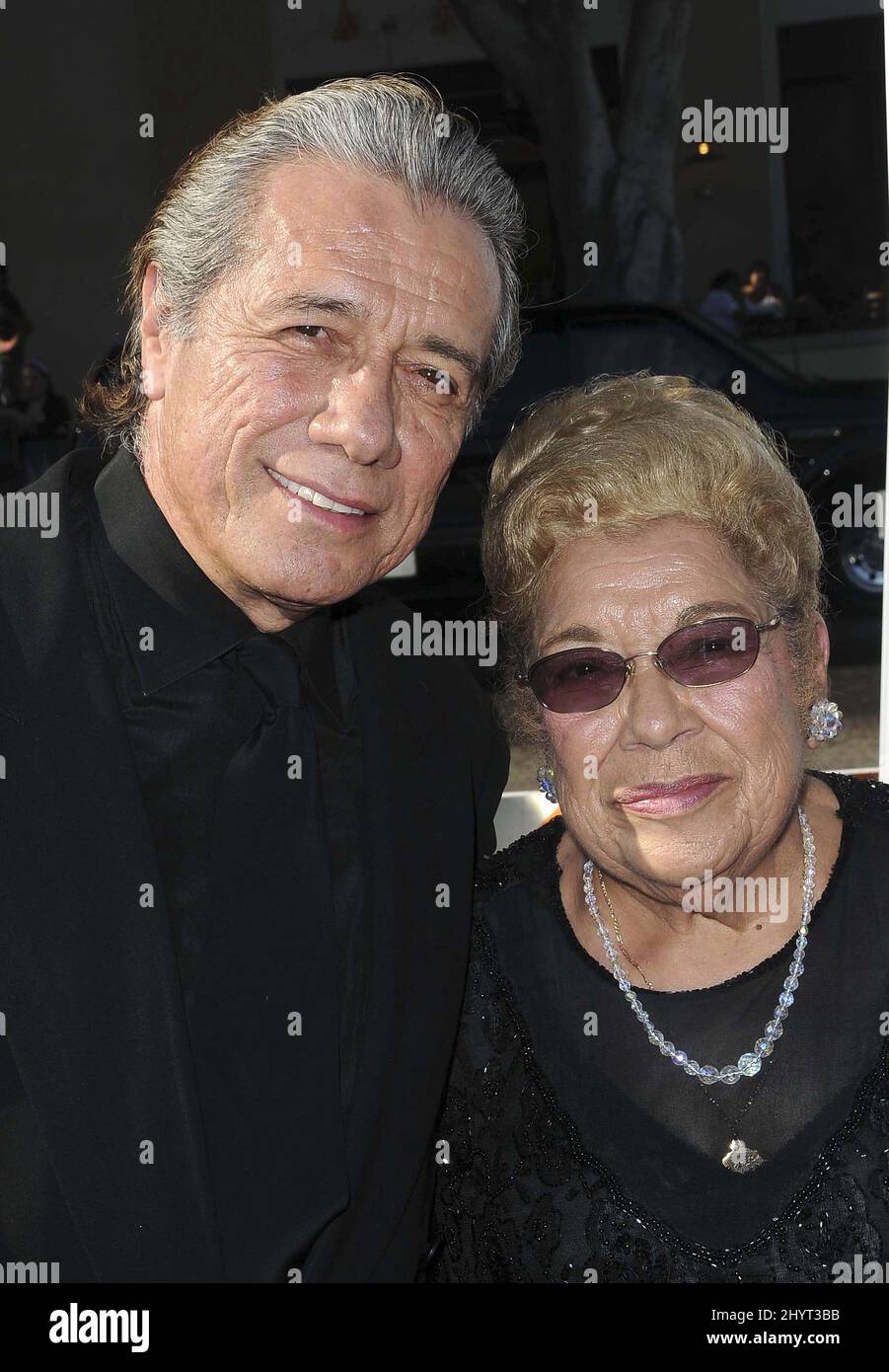 Edward James Olmos and mother Eleanor Huizar arrives at the NCLR 2008 ...