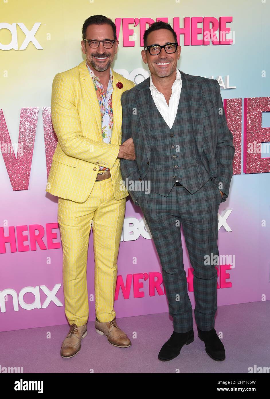 Lawrence Zarian and Gregory Zarian arriving to HBO¢€™s ¢€˜We¢€™re Here ...