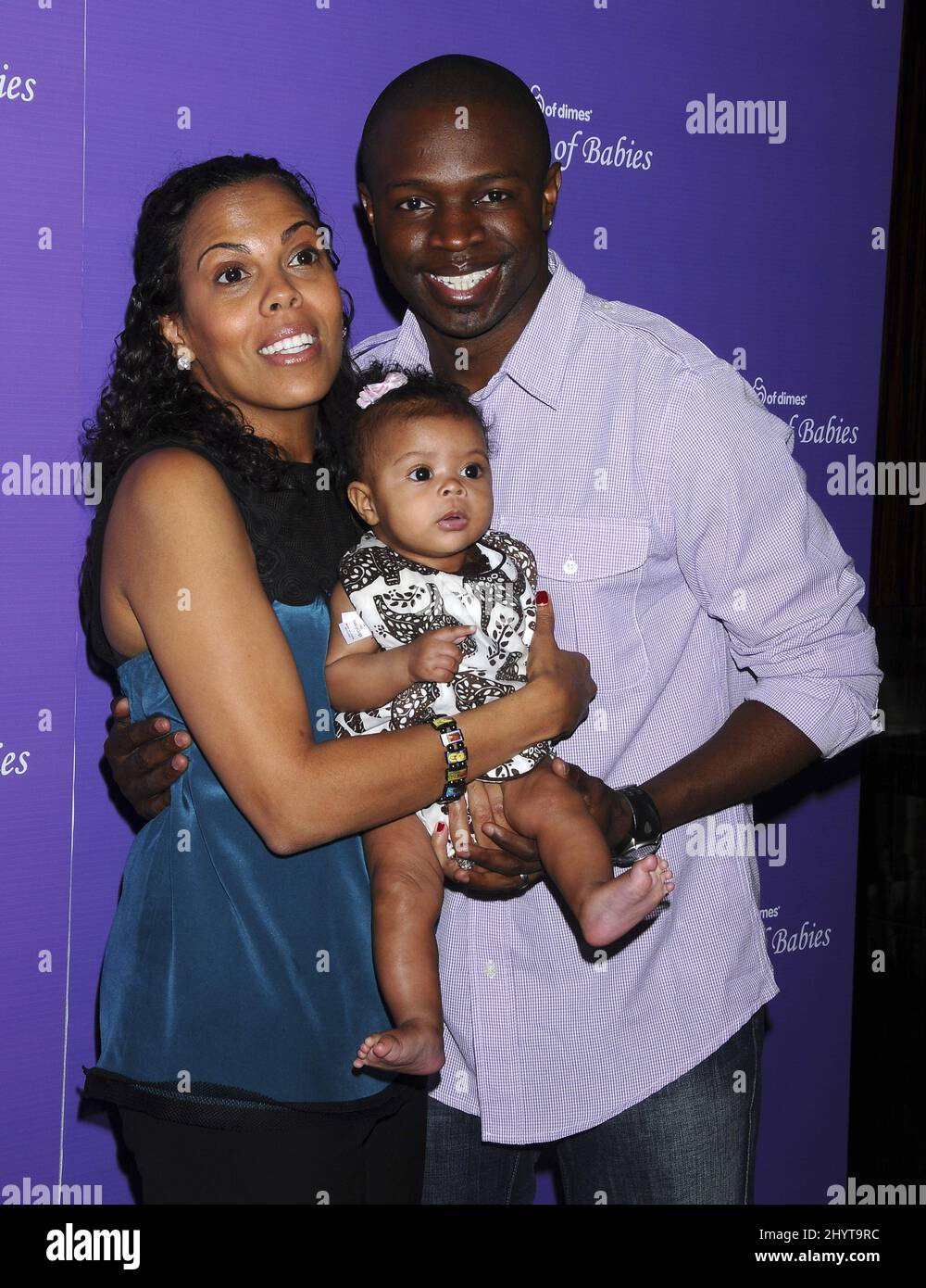 Sean Patrick, wife Aonika Laurent and daughter Lola arriving at ...