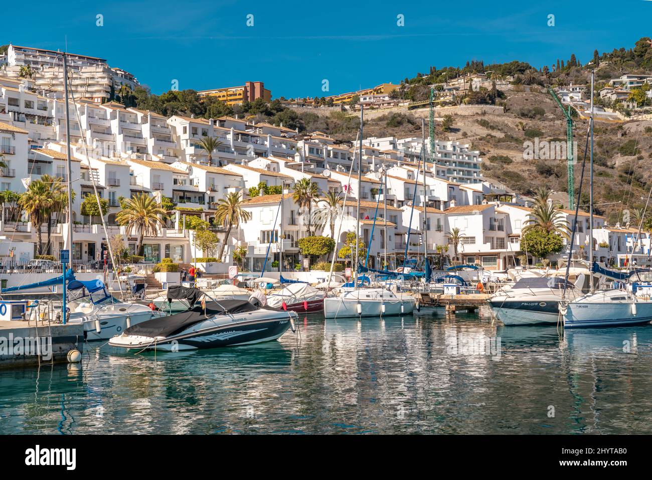 View of beautiful harbour "La Herradura". Beautiful bay area situated ...