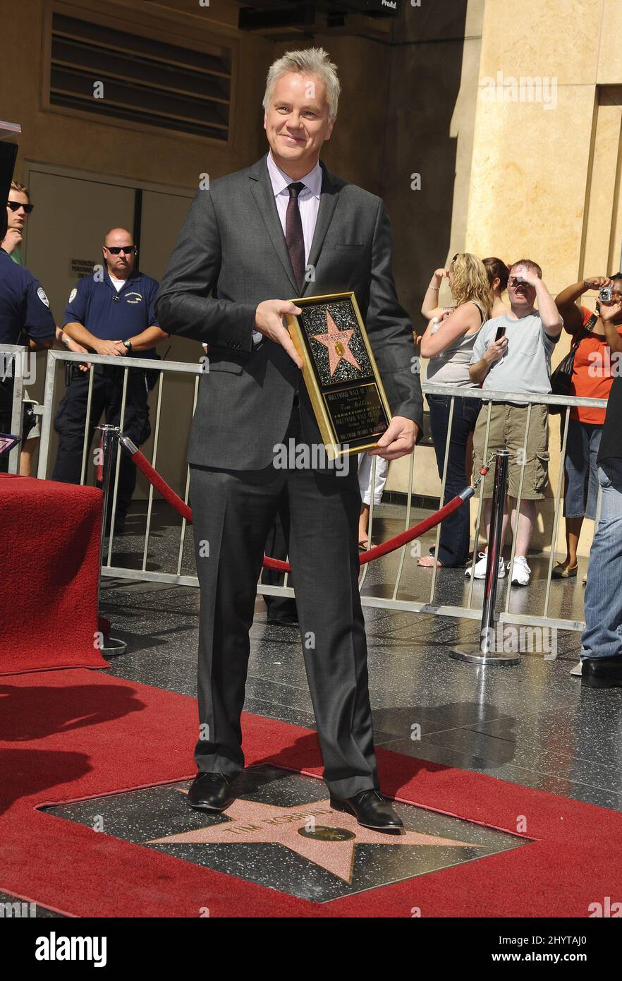 Tim Robbins at the ceremony honouring him with a star on the Hollywood ...