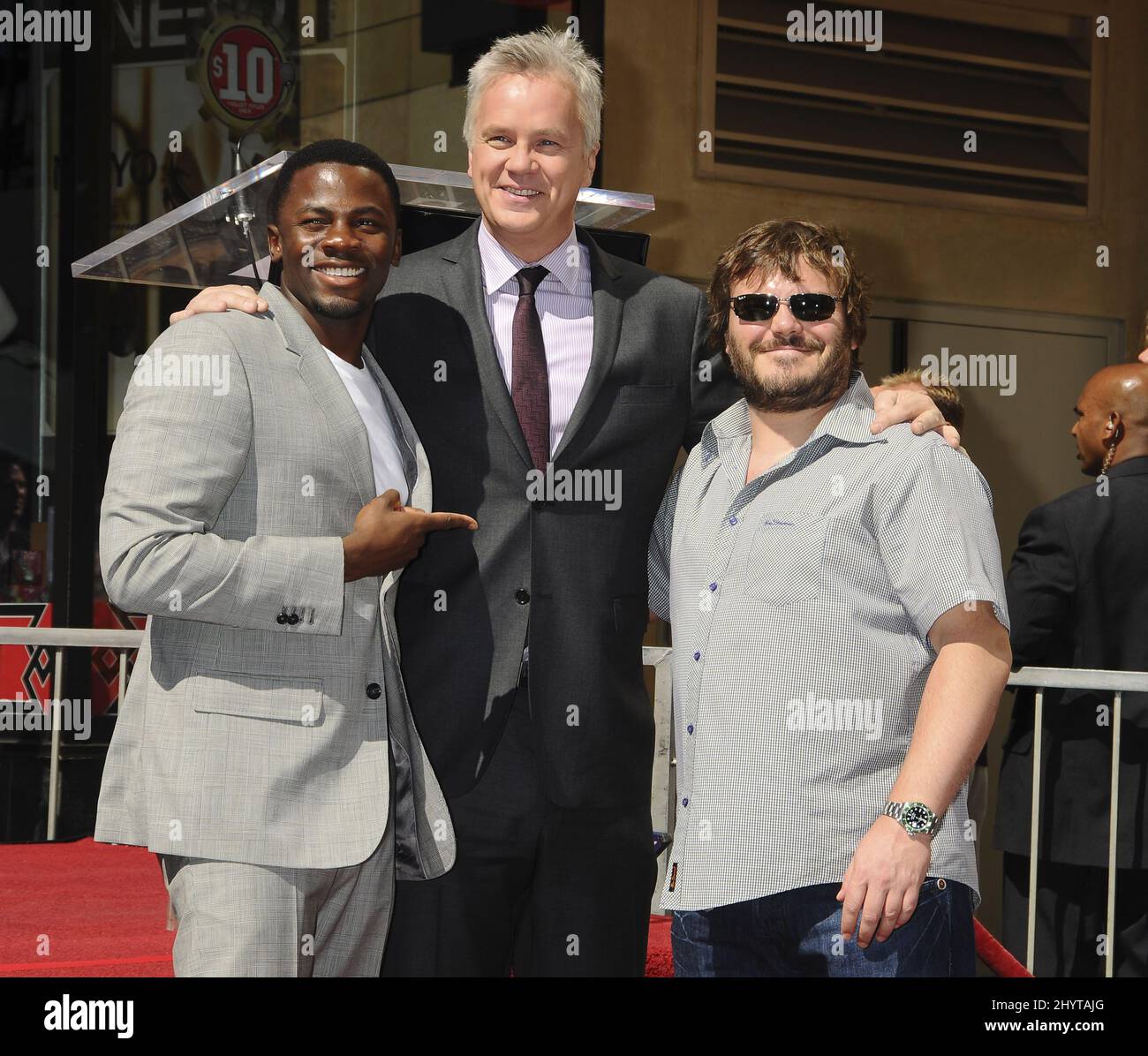 Derek Luke, Tim Robbins and Jack Black at the ceremony honouring Tim ...