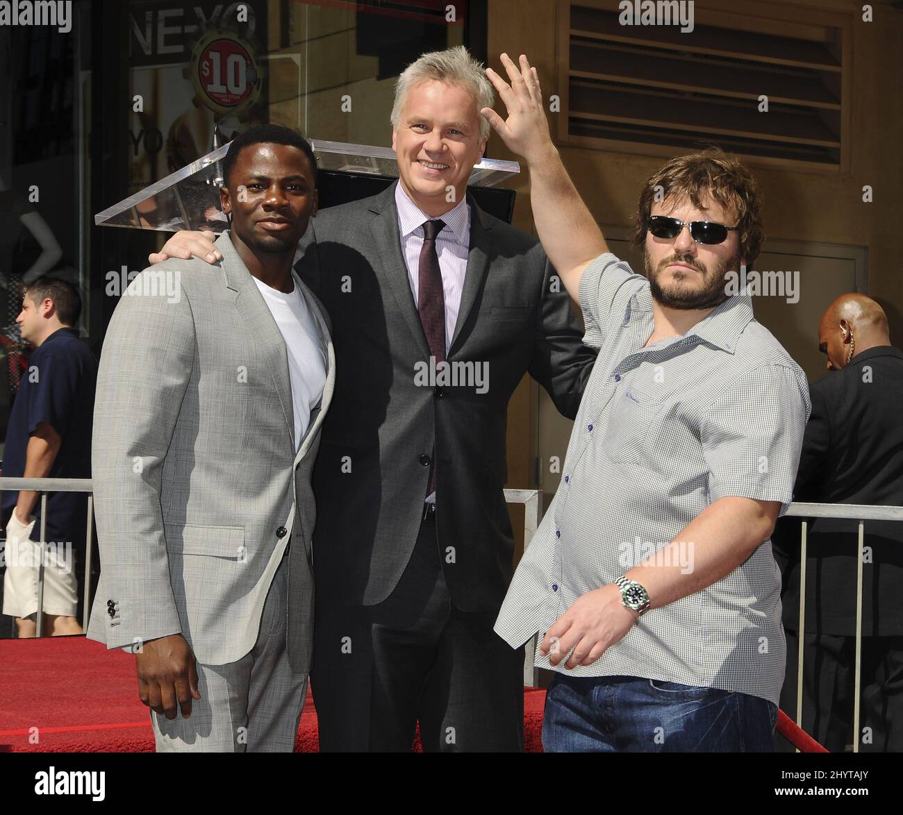 Derek Luke, Tim Robbins and Jack Black at the ceremony honouring Tim ...