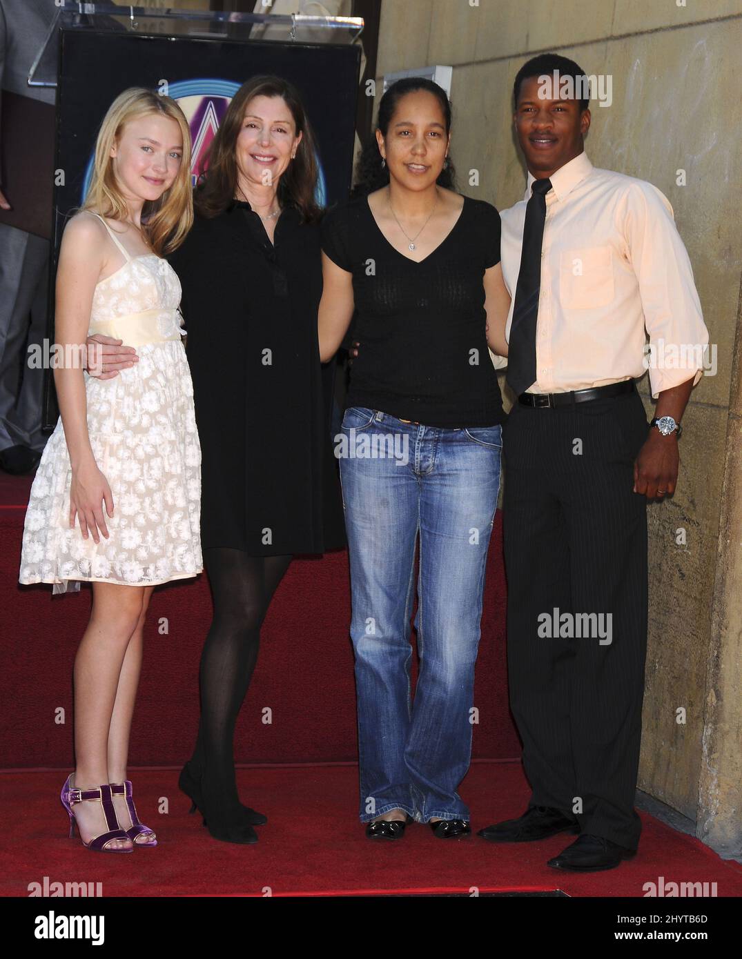 (from left to right) Dakota Fanning, Lauren Shuler Donner , Gina Prince ...