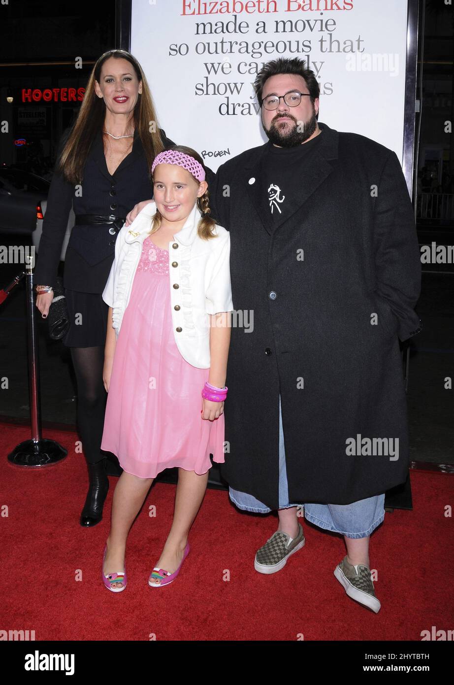 Kevin Smith, wife Jennifer and daughter Harley attending the "Zack and ...