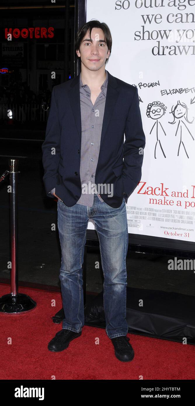 Justin Long attending the "Zack and Miri Make a Porno" premiere in Los ...