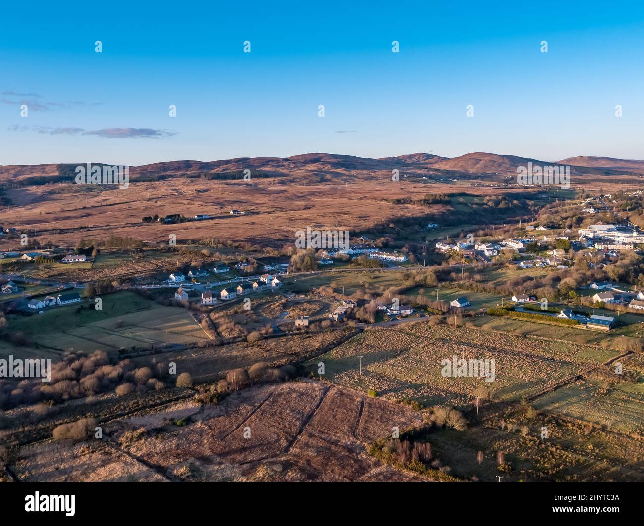 Aerial view of Glenties in County Donegal, Ireland Stock Photo - Alamy