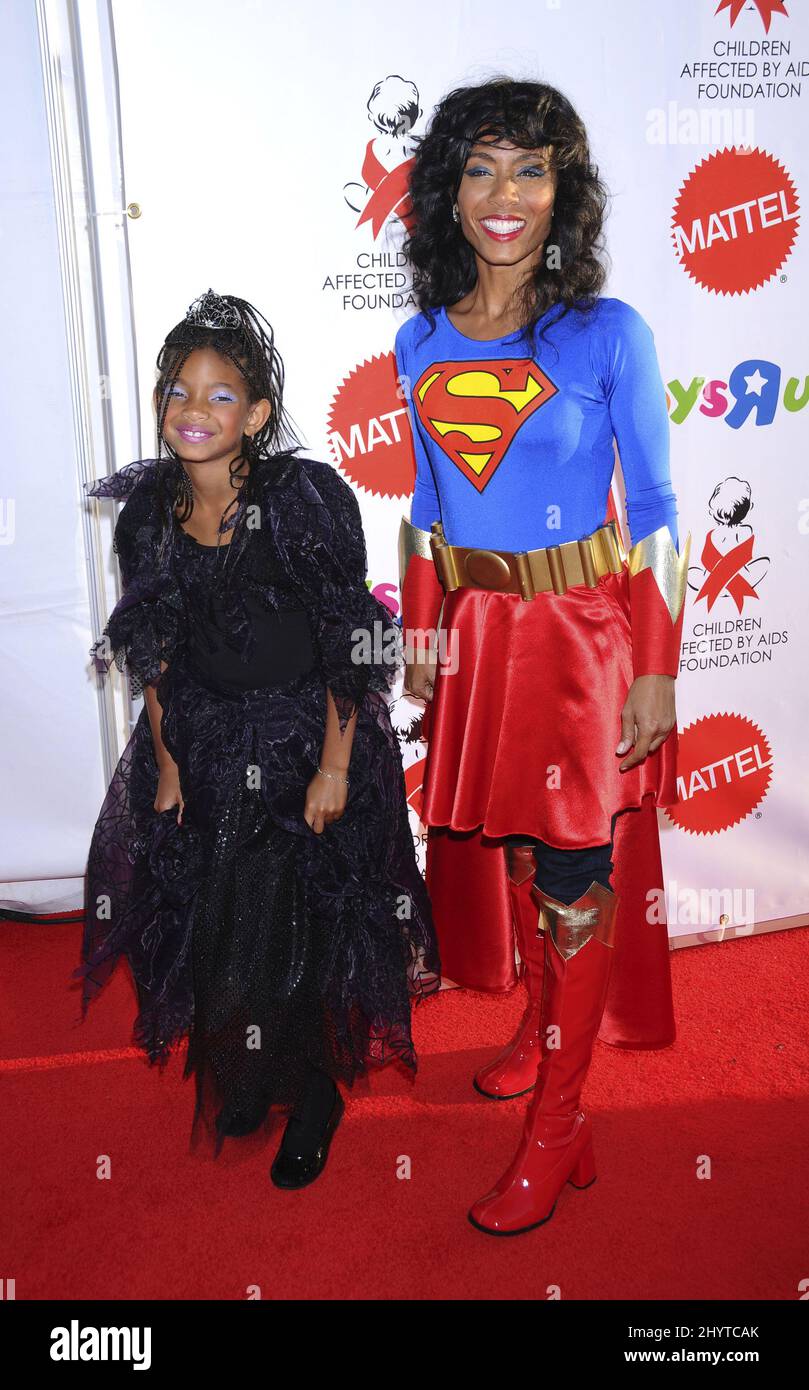 Jada Pinkett Smith and Willow Smith during the The Children Affected by ...