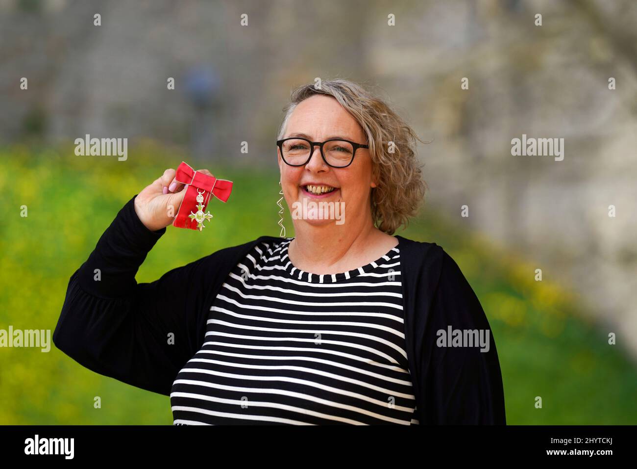 Sara Rowbotham from Manchester after they were made a an MBE (Member of ...