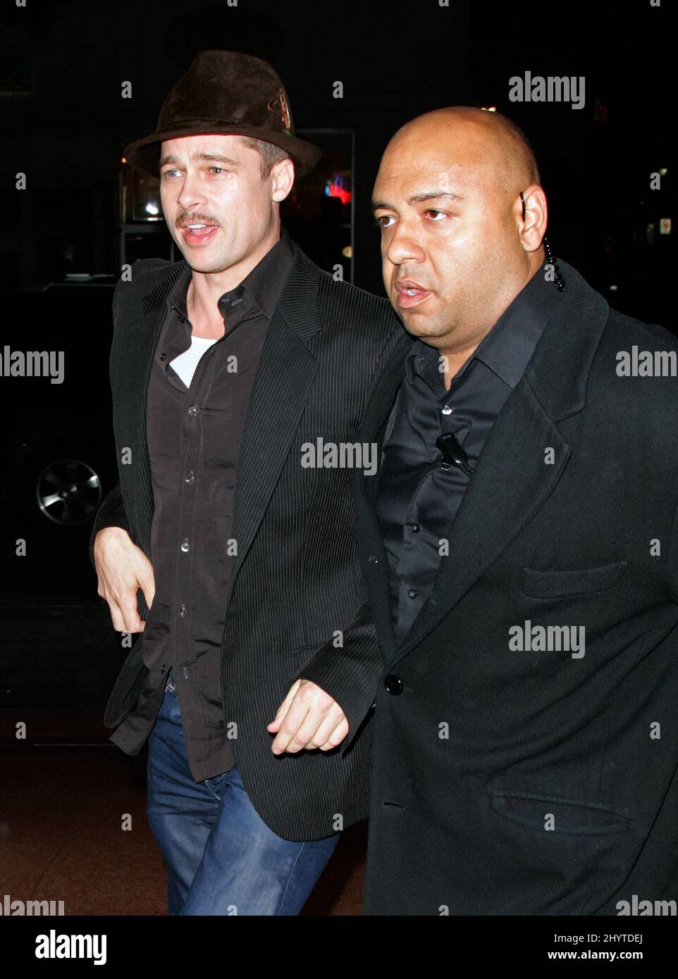 Brad Pitt with security at the "The Curious Case of Benjamin Button" Q ...