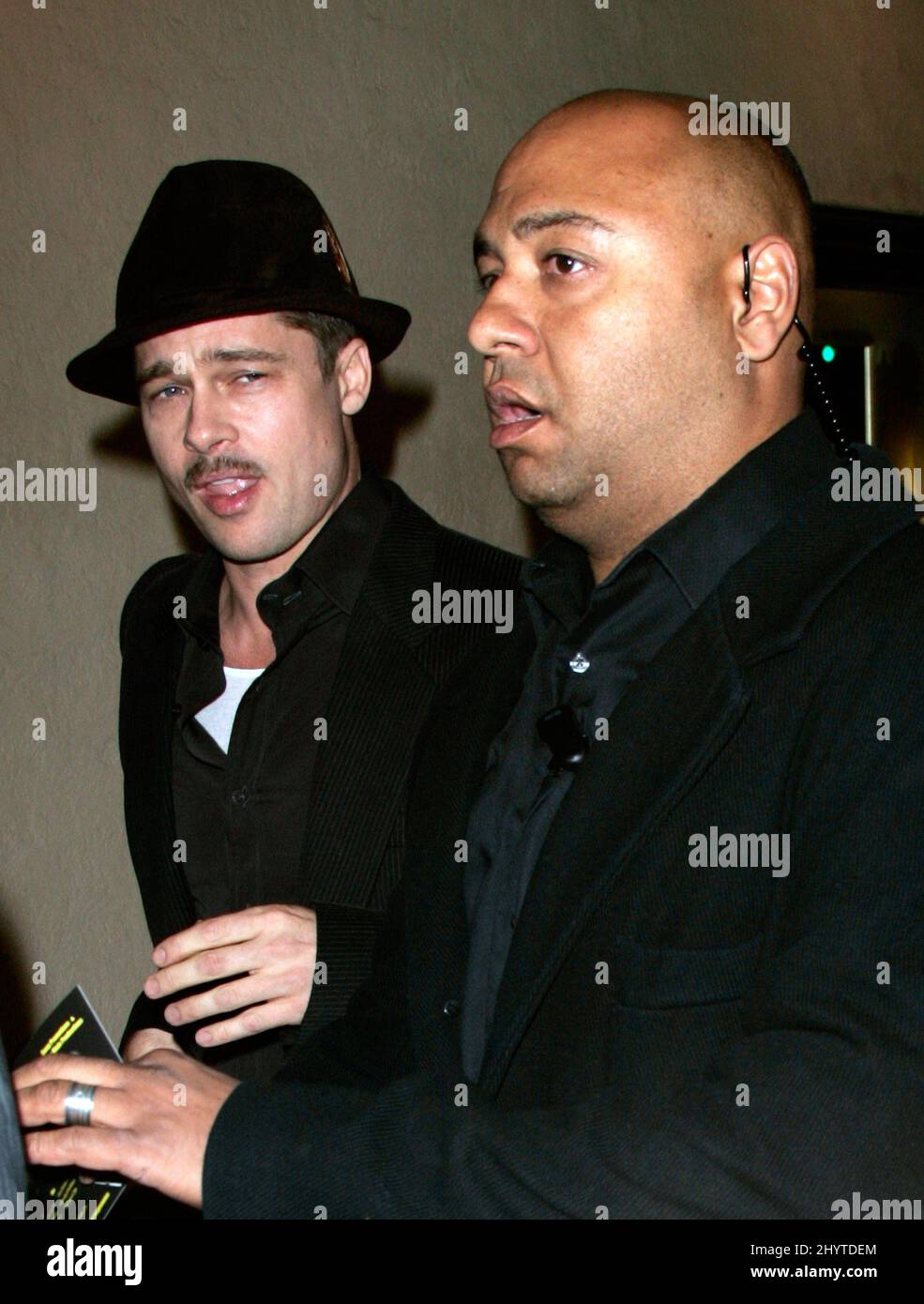 Brad Pitt with security at the "The Curious Case of Benjamin Button" Q ...