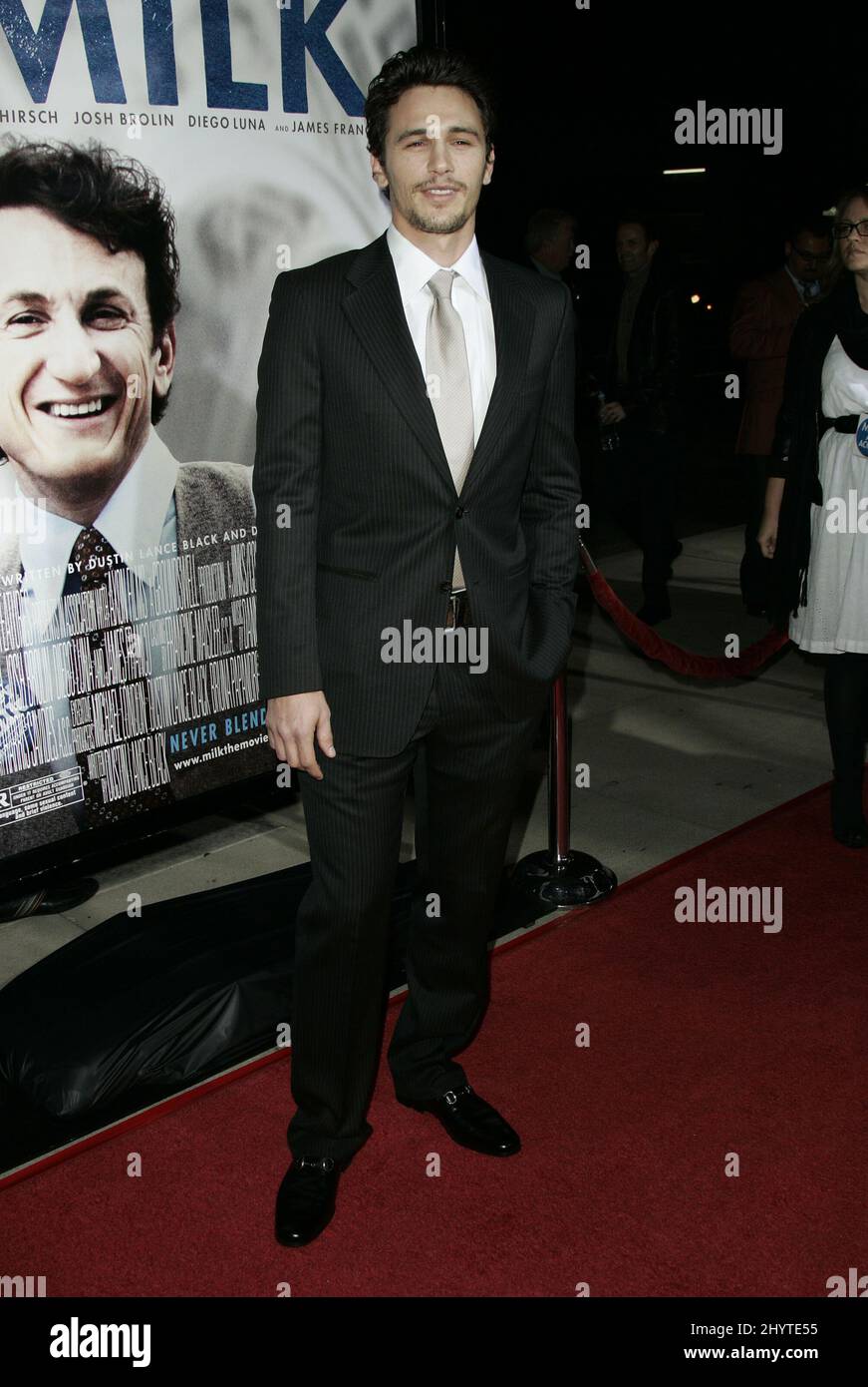 James Franco at the premiere of the Milk at the Academy of Motion ...