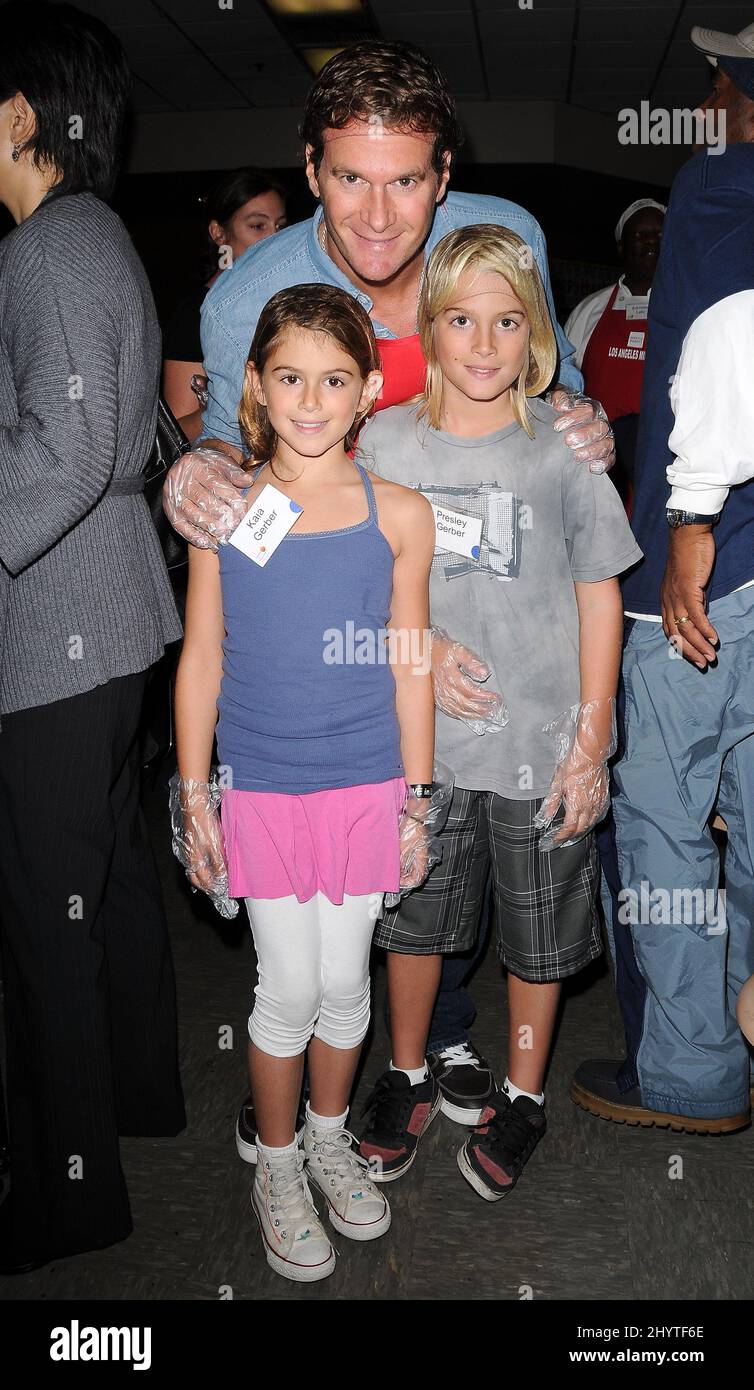 Randy Gerber with son Presley daughter Kaya attending the Los Angeles ...
