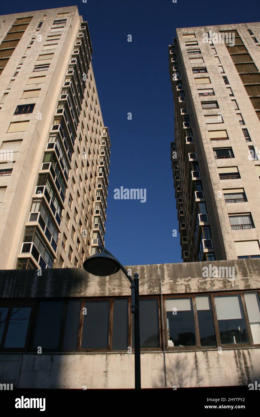 Vertical shot of buildings in Bilbao, Spain Stock Photo - Alamy
