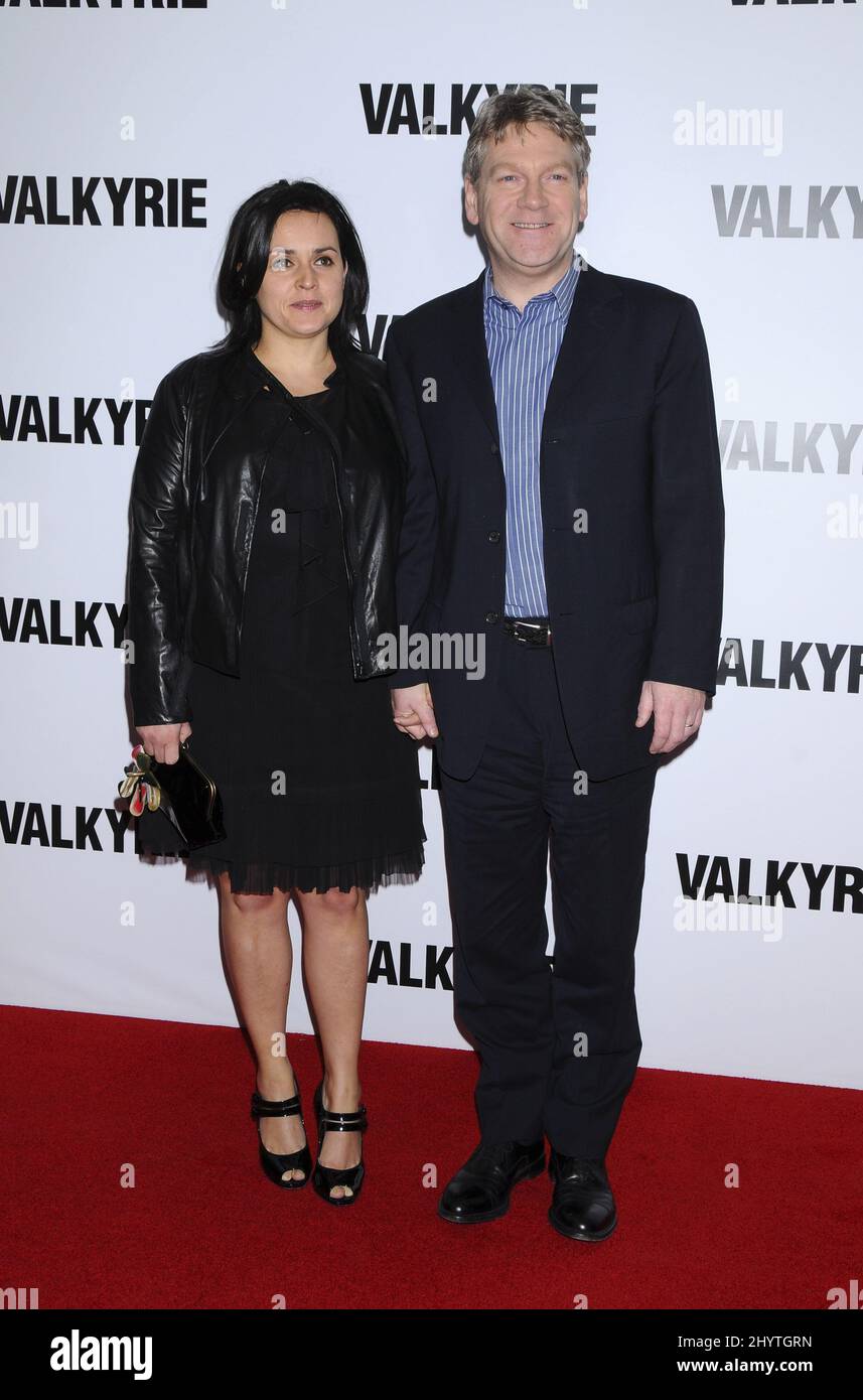 Kenneth Branagh and wife Lindsay Brunnock attending the "Valkyrie" Los ...