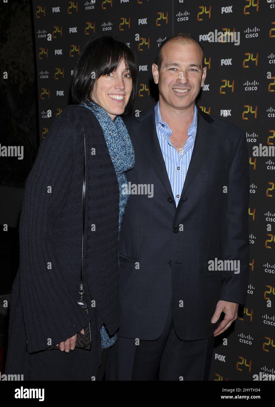 Howard Gordon and wife Cami at the '24' Season 7 Premiere Party held at ...