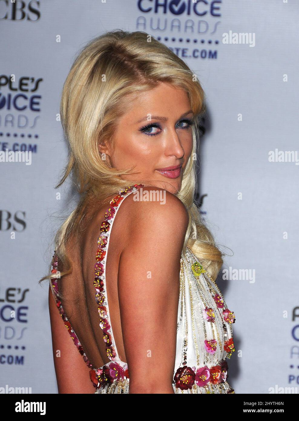 Paris Hilton attending the 35th Annual People's Choice Awards, held at ...
