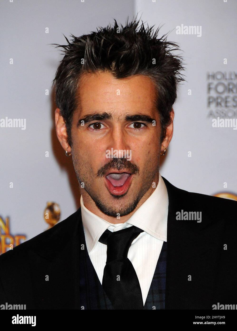 Colin Farrell in the press room of the 66th Golden Globe Awards, held ...