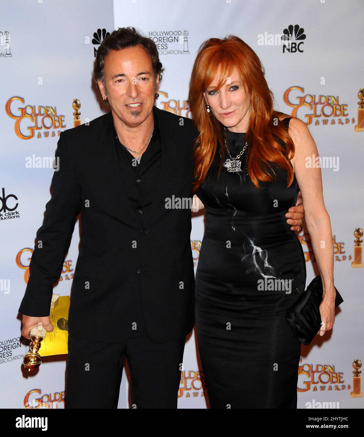 Bruce Springsteen and Patti Scialfa in the press room of the 66th ...