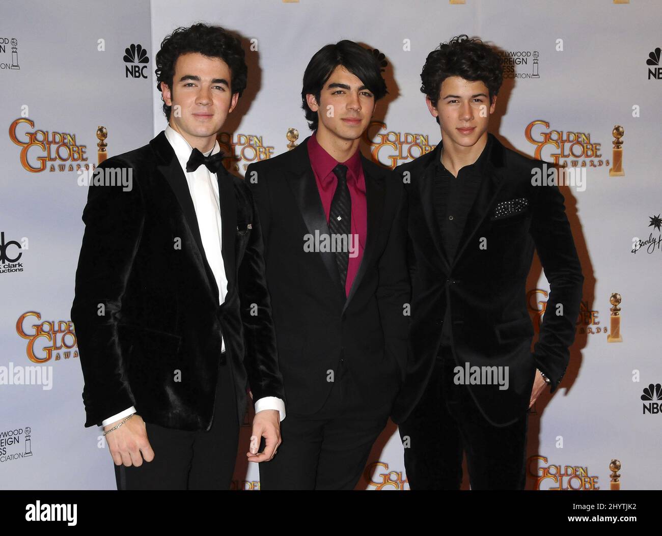 Jonas Brothers in the press room of the 66th Golden Globe Awards, held ...