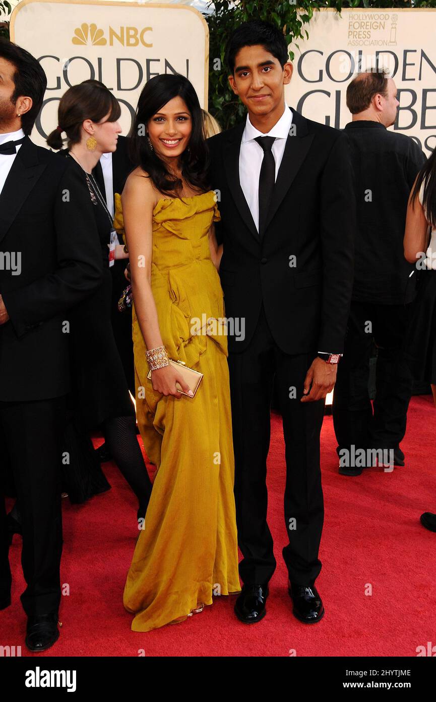 Freida Pinto and Dev Patel at the 66th Annual Golden Globe Awards at ...