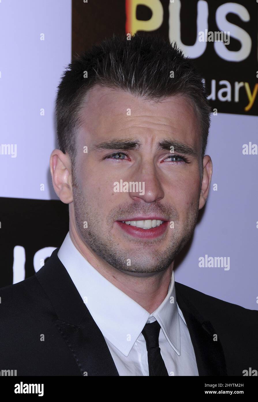 Chris Evans Attending The Push Los Angeles Premiere Held At The Mann Village Theatre Stock