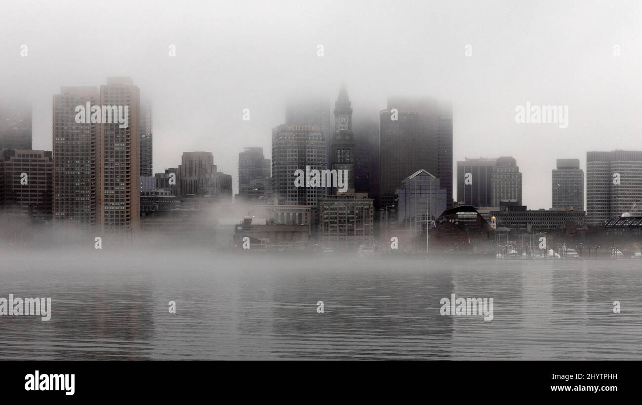 Boston skyline winter hi-res stock photography and images - Alamy