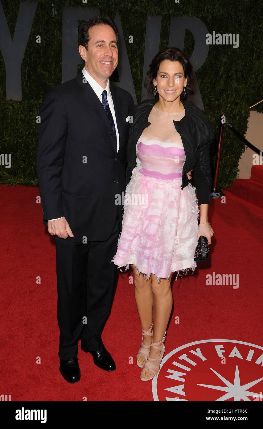 Jerry Seinfeld wife Jessica attending the Vanity Fair Oscar Party 2009 ...