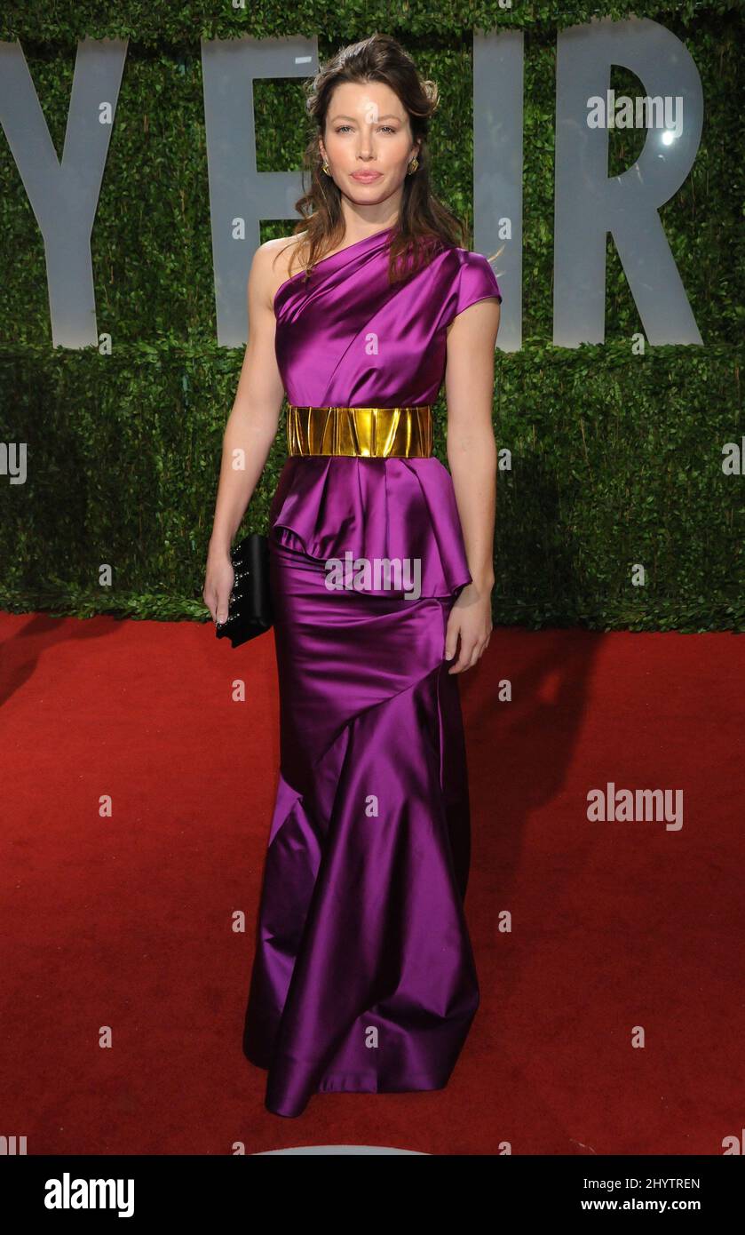 Jessica Biel at the Vanity Fair Oscar Party 2009 held at the Sunset ...