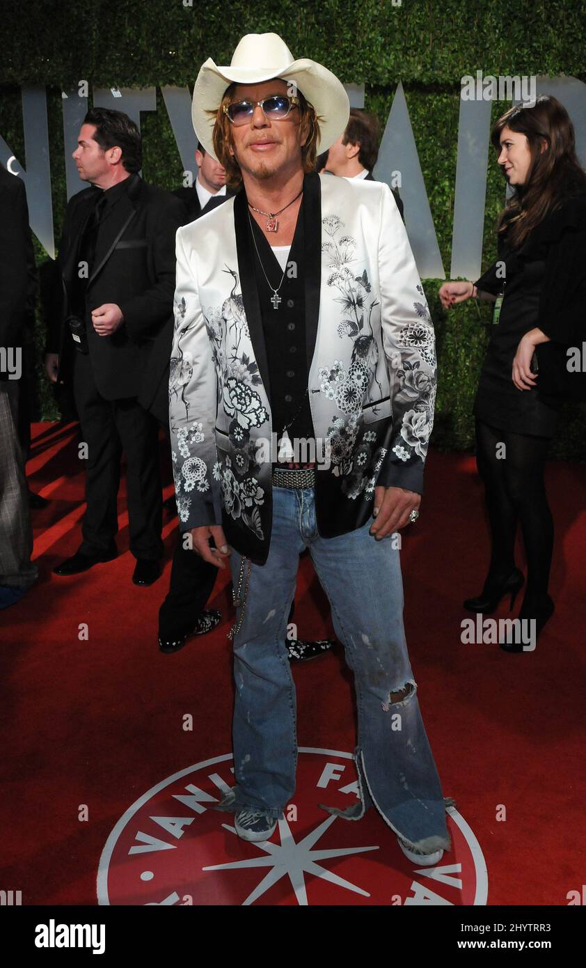 Mickey Rourke at the Vanity Fair Oscar Party 2009 held at the Sunset ...