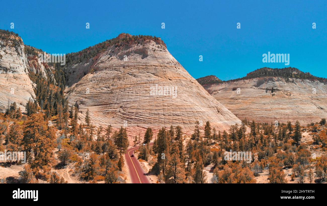 Aerial panoramic view of Zion National Park, Utah Stock Photo - Alamy