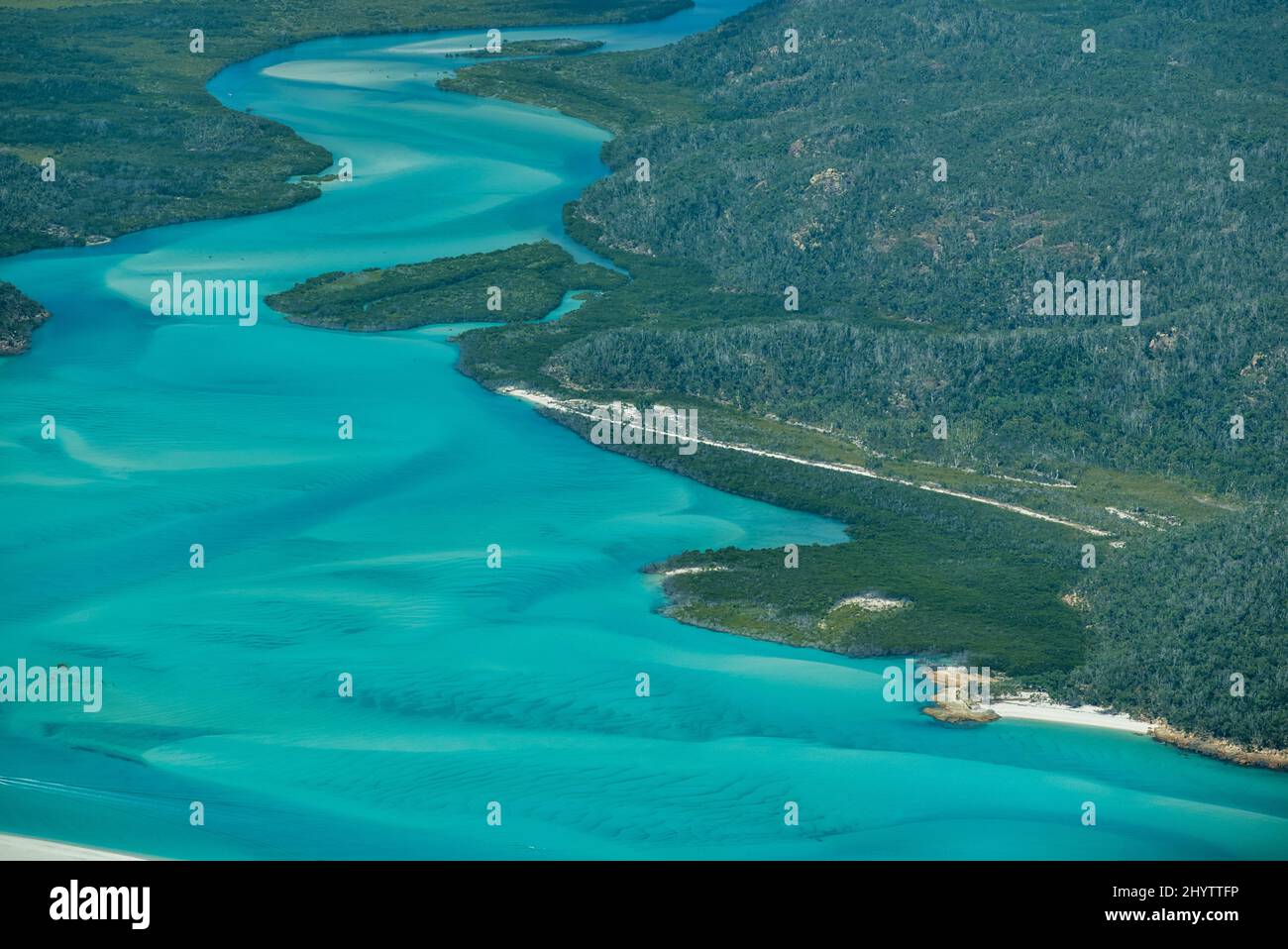 Whitehaven beach aerial view turquoise hi-res stock photography and ...