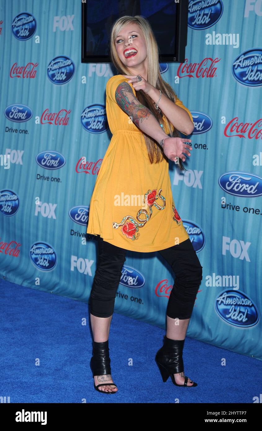 Megan Corkrey at the American Idol Top 13 Party held at Area in West ...