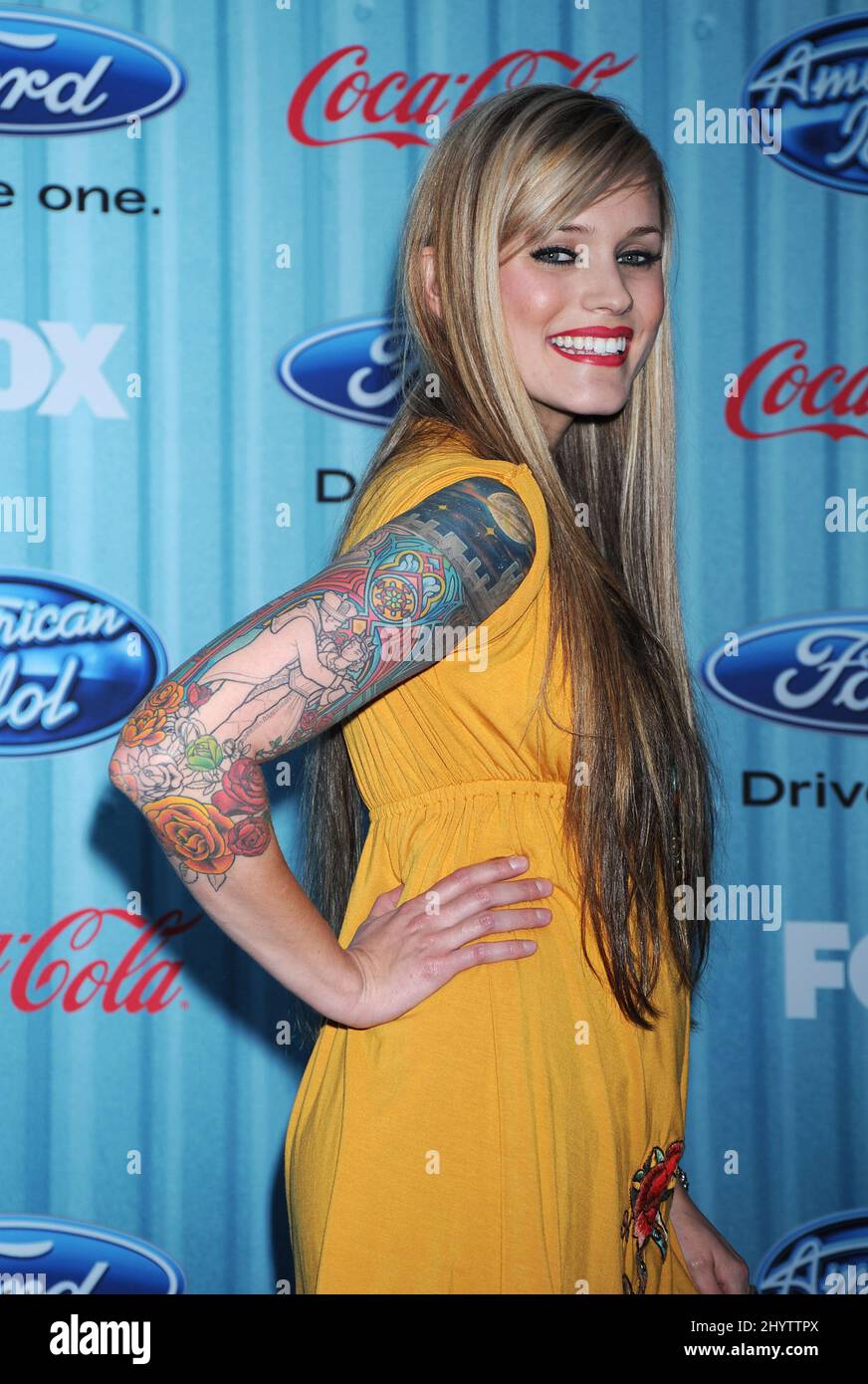 Megan Corkrey at the American Idol Top 13 Party held at Area in West ...