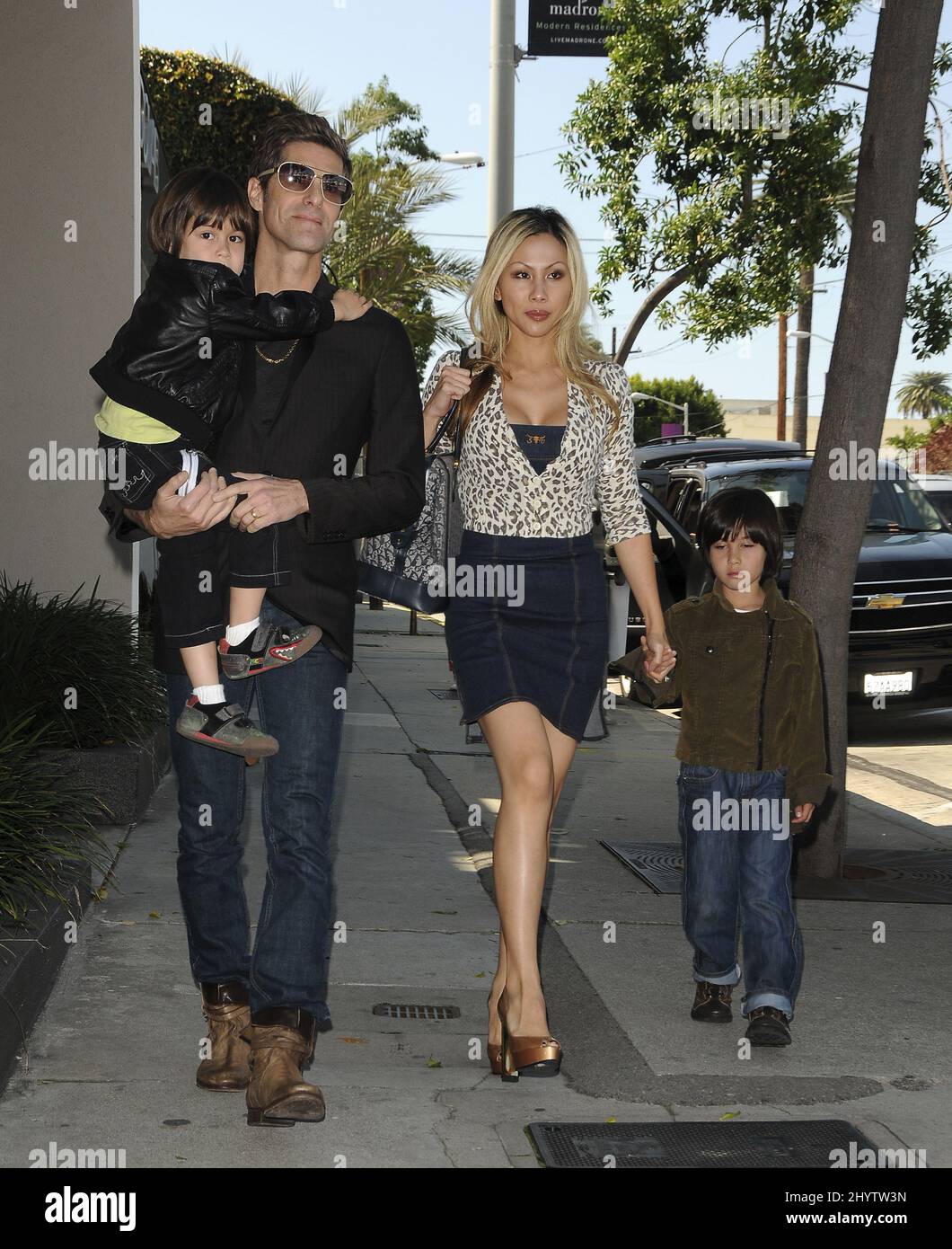 Perry Ferrell, Etty Farrell and kids arrive at Bring Your Heart To Our ...