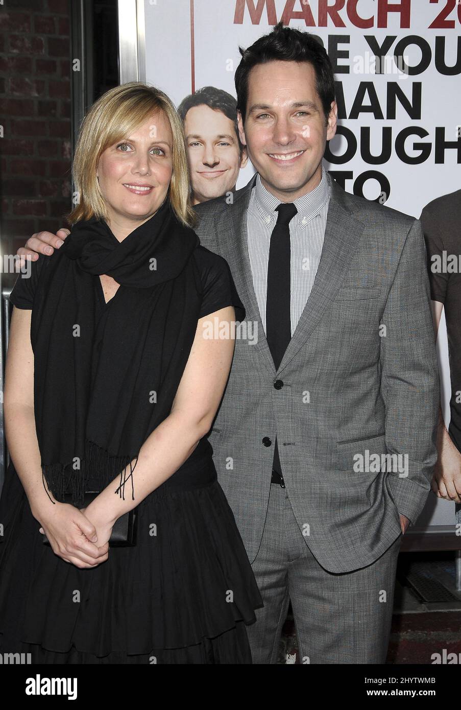 Paul Rudd and wife Julie Yaeger attend the premiere of "I Love You, Man ...