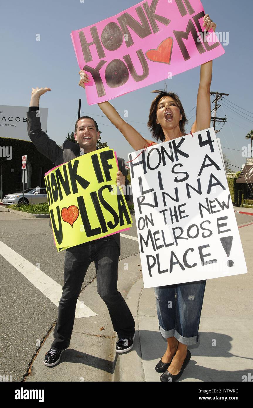 Lisa Rinna and Ross Mathews pose for the camera as Lisa starts her ...