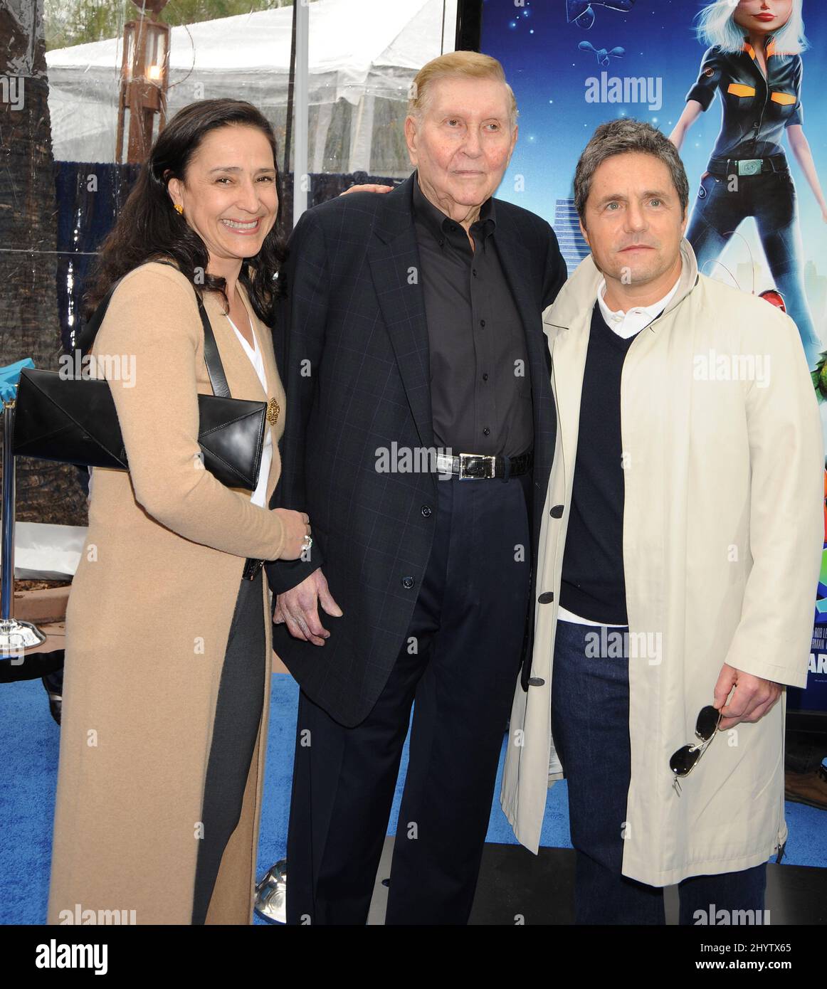Paula Fortunato, Sumner Redstone and Brad Grey at the "Monsters Vs ...