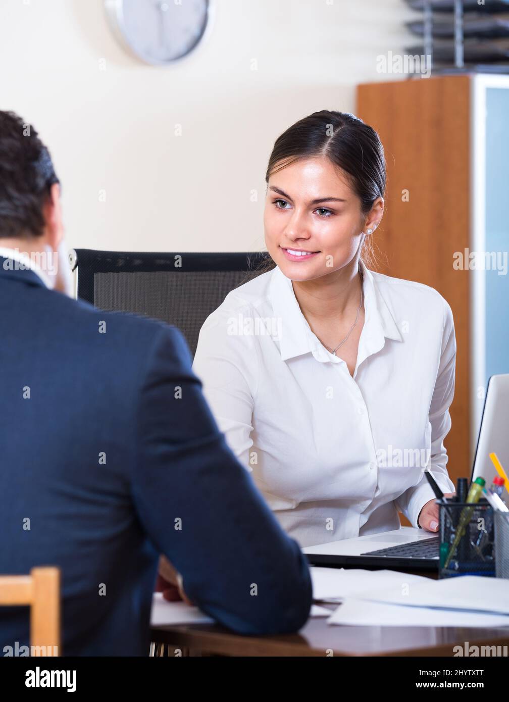 Two business partners posing in hi-res stock photography and images - Alamy