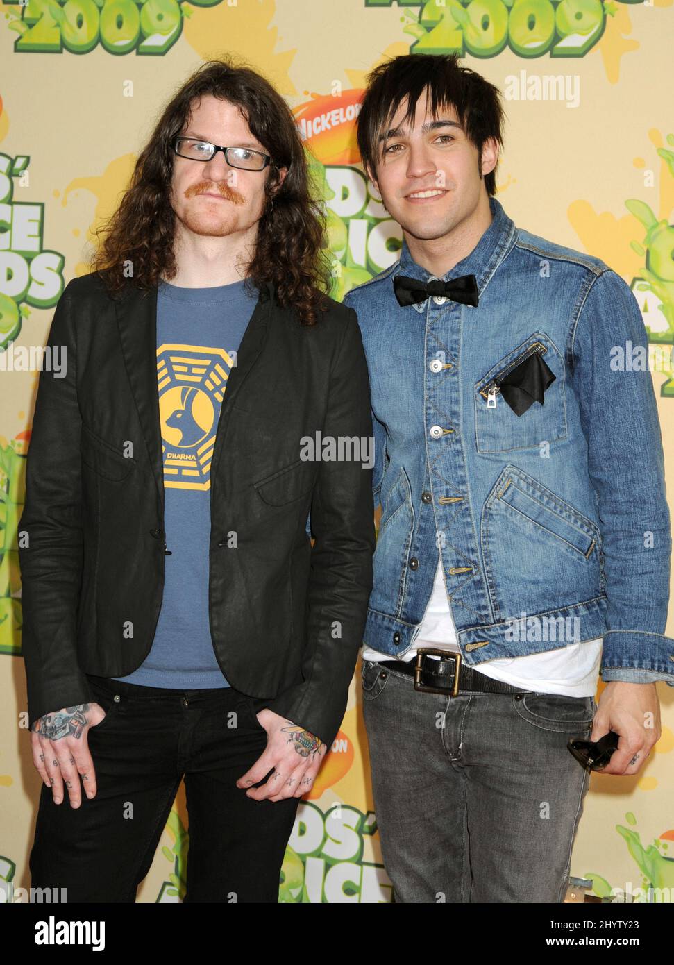 Andy Hurley and Pete Wentz of Fall Out Boy at Nickelodeon's 22nd Annual Kids Choice Awards held ...