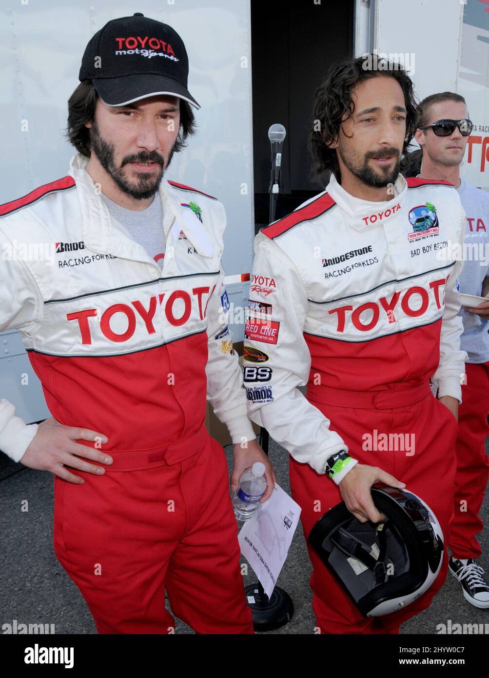 Keanu Reeves and Adrien Brody at the 33rd Annual Toyota Pro/Celebrity ...