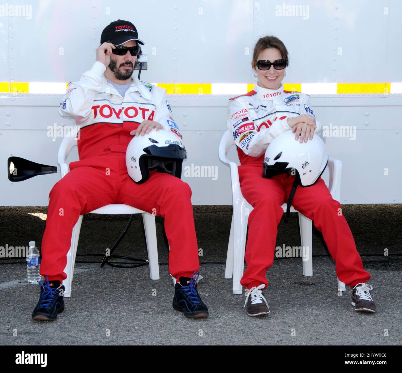 Keanu Reeves and Mary Lynn Rajskub at the 33rd Annual Toyota Pro ...