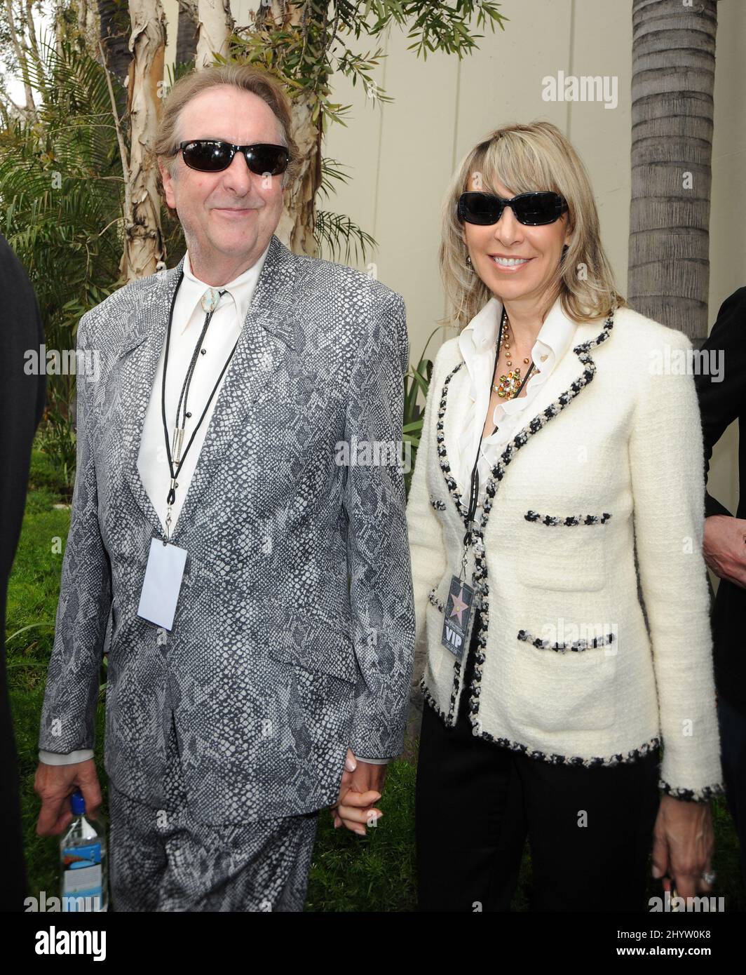 Eric Idle and Tania Idle at a ceremony to honour George Harrison with a ...