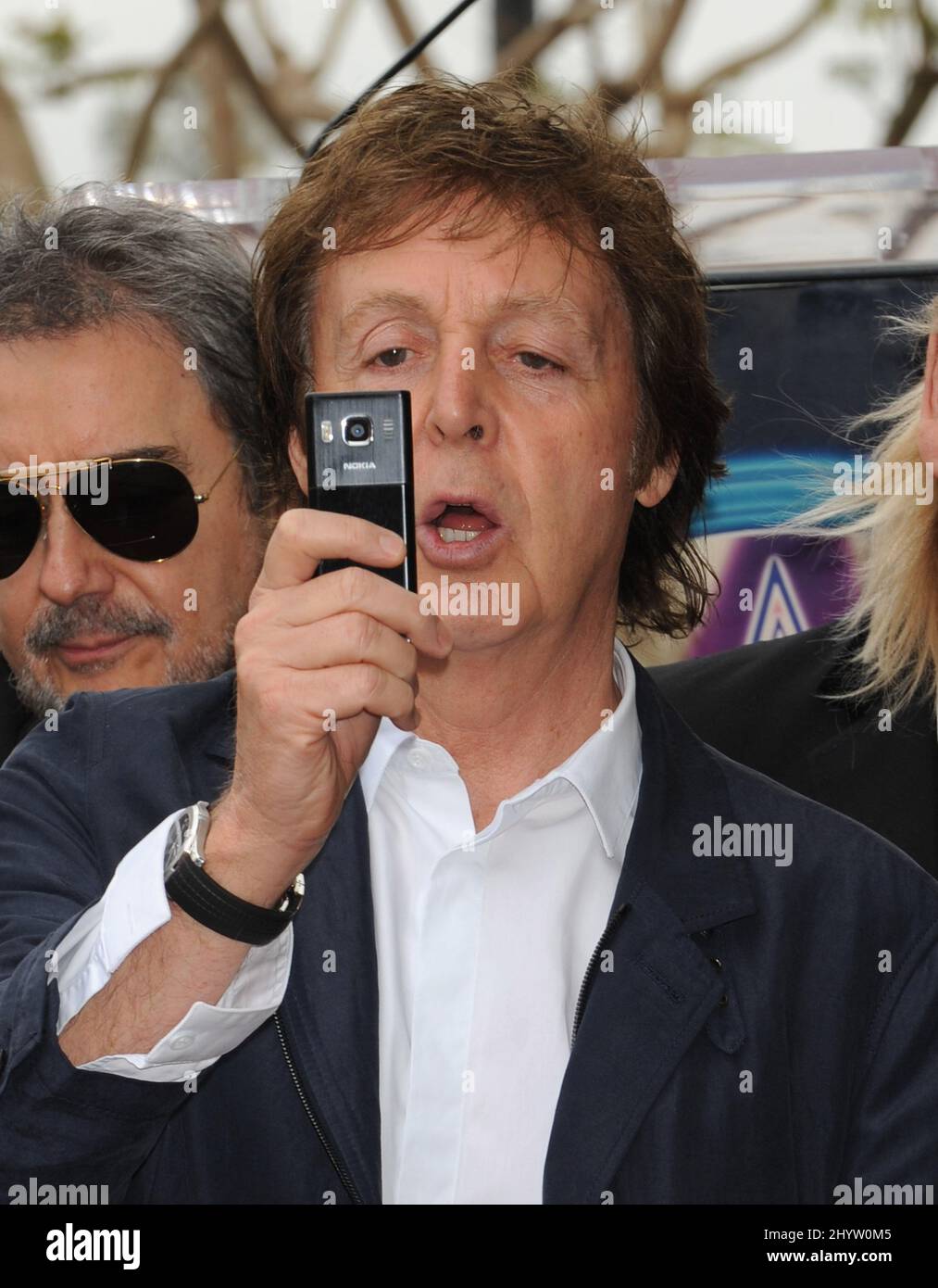 Paul McCartney at a ceremony to honour George Harrison with a star on ...