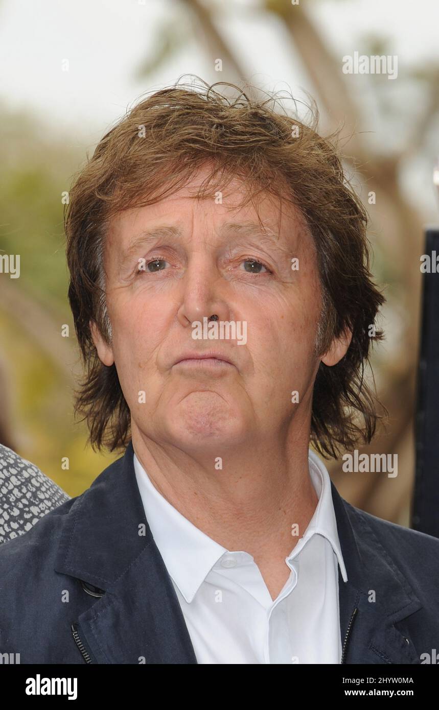 Paul McCartney at a ceremony to honour George Harrison with a star on ...