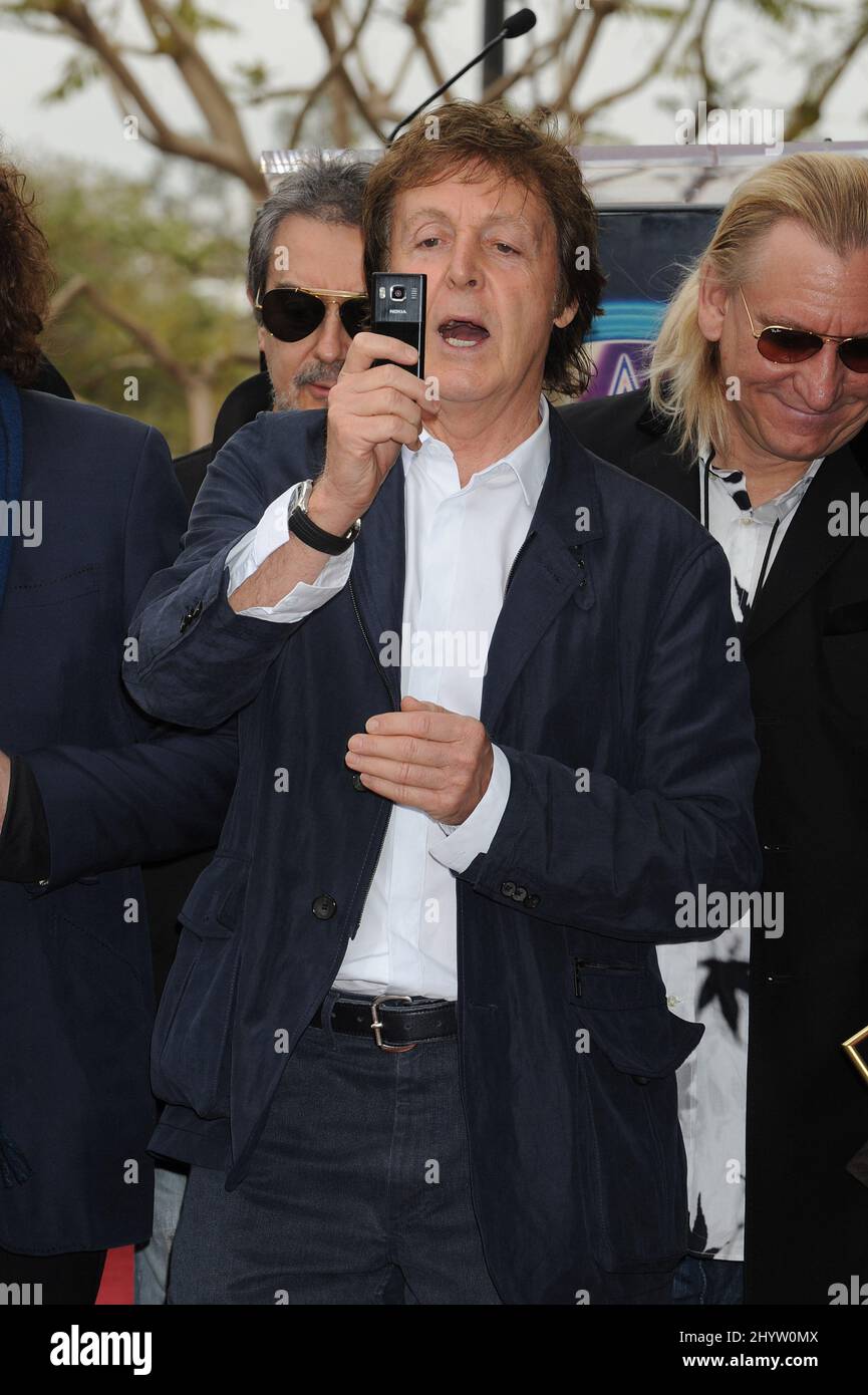 Paul McCartney at a ceremony to honour George Harrison with a star on ...