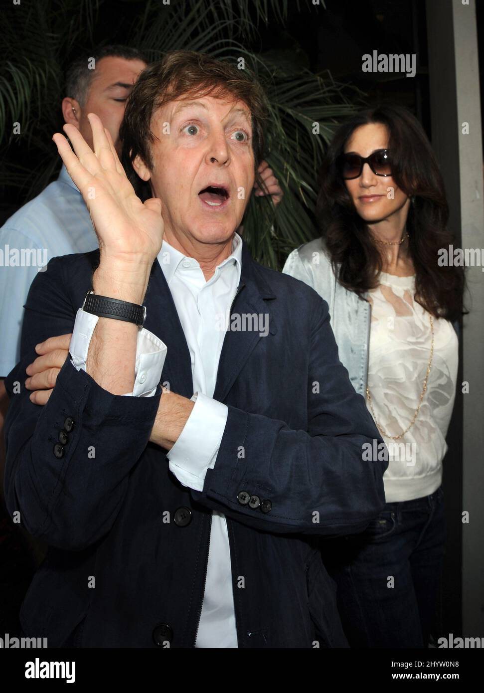 Paul McCartney and Nancy Shevell at a ceremony to honour George ...