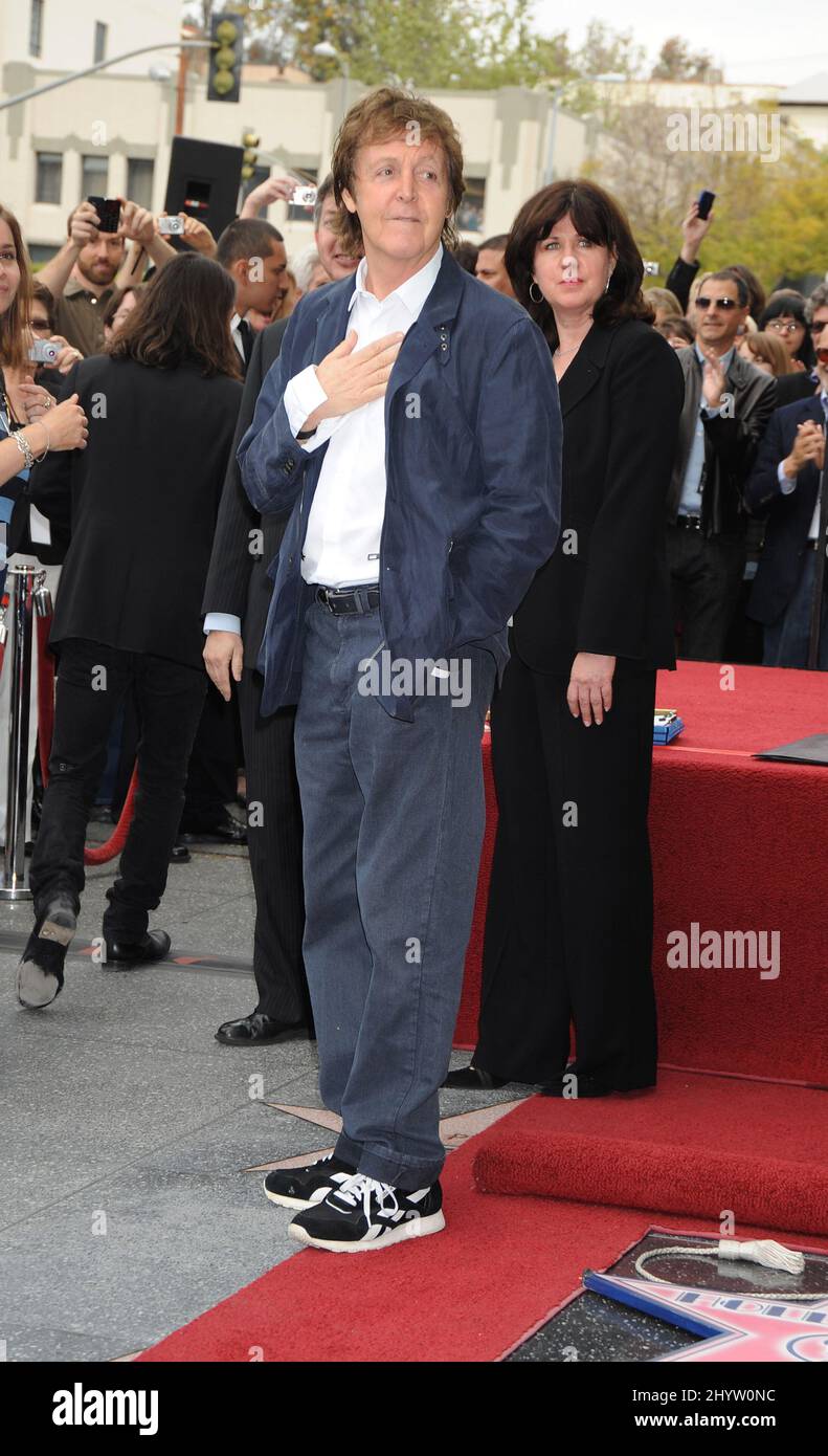 Paul McCartney at a ceremony to honour George Harrison with a star on ...