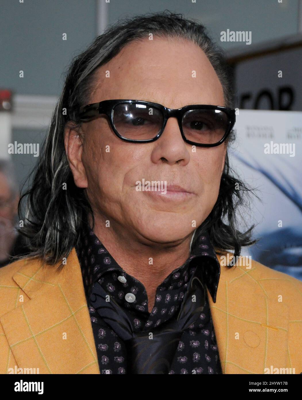 Mickey Rourke at the film premiere of Informers held at the Arclight ...